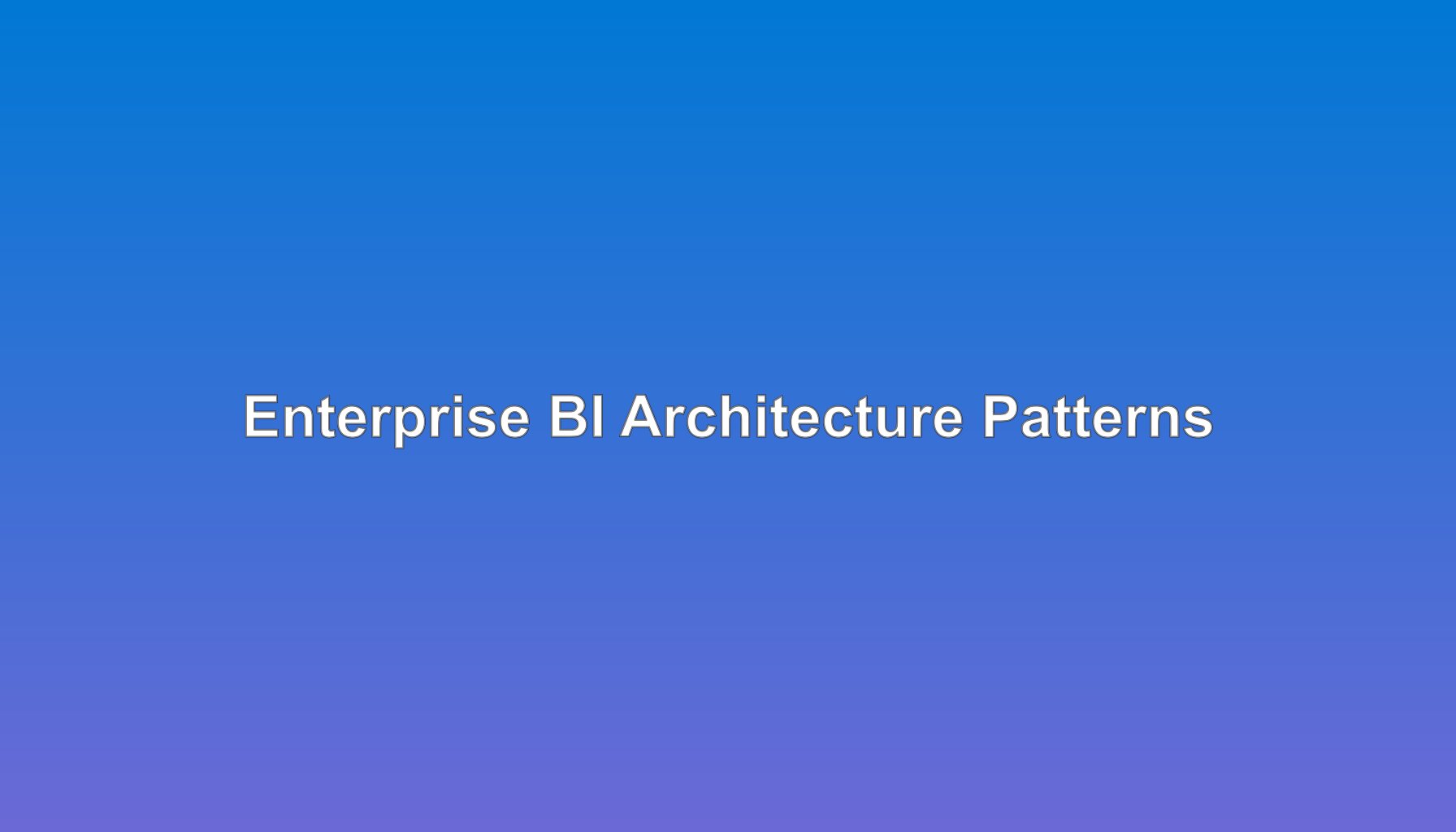 Enterprise BI Architecture: Multi-Tenant Scale | Power BI